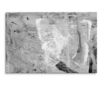 Paul Sinus Art Sinus Art Abstrakt 846-120x80cm SCHWARZ-Weiss Bilder - Wandbild Kunstdruck in XXL Format - Fertig Aufgespannt - TOP - Leinwand - Wand Bild - Kunst Bil