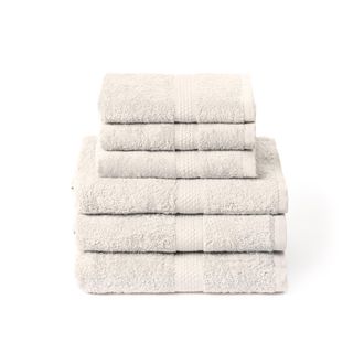 Caleffi 6-teiliges Handtuch-Set mit G&auml;stehandtuch - bestehend aus 3 x Gesichtshandtuch 55 x 100 cm + 3 x Bidetuch 40 x 60 cm - 100% Baumwolle weich und sehr s