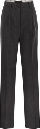 Max Mara Femme, Pantalons, Gris, Taille: 32 FR Wide Pantalons