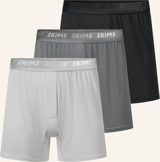 SKIMS Skims 3er-Pack Boxershorts Skims Stretch grau
