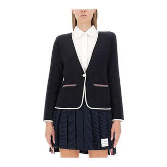 Thom Browne Cardigan Jacke - - Knitwear - Damen - Blau - M