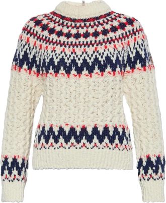 Moncler pull à motif en jacquard - Tons neutres
