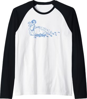 Trendy Apparel Grow Love Cherub Watering Can Hearts Raglan