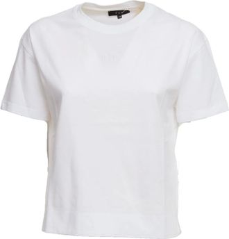 Fay Homme, Tops, Blanc, Taille: XS T-shirt &agrave; Manches Courtes et Col Rond