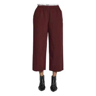 Comme Des Gar&ccedil;ons Burgunderfarbene Hosen mit Kordelzug - - Trousers - Damen - Rot - XS