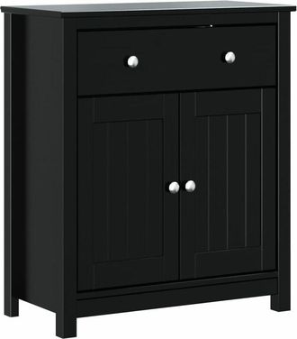 vidaXL Armoire de salle de bain berg noir 69,5x34x80 cm pin massif Vidaxl