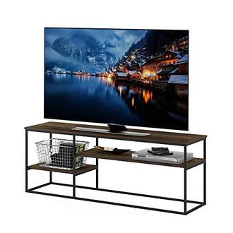 Furinno Moretti Modern Lifestyle TV-St&auml;nder f&uuml;r Fernseher bis zu 65 Zoll, Columbia-Walnuss