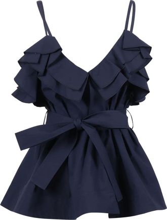 P.A.R.O.S.H. P.a.r.o.s.h., Femme, Tops, Bleu, Taille: 38 FR Blusa Canyox26