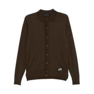 Gabriele Pasini Homme, Pulls, Brun, Taille: XL Cardigan &agrave; boutons