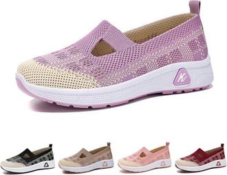 Generic Chaussures orthopédiques pour femme, chaussures à enfiler pour femme, baskets orthopédiques tissées respirantes à semelle souple, légères et confortab