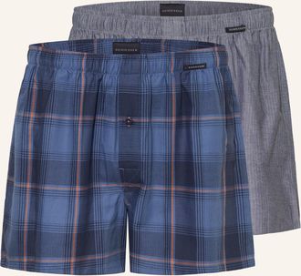 Schiesser 2er-Pack Web-Boxershorts grau