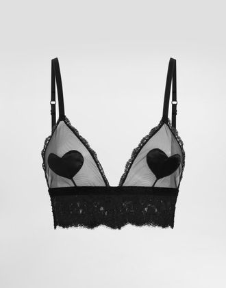 Dolce & Gabbana Bh Aus T&uuml;ll Und Spitze - Frau Unterw&auml;sche Schwarz 2