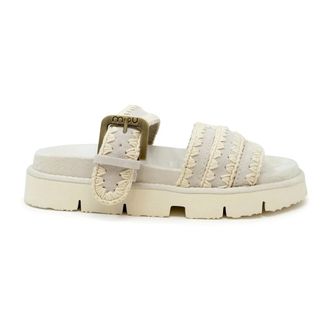 Mou Femme, Chaussures, Blanc, Taille: 41 EU Bio Sandal Two Buckles