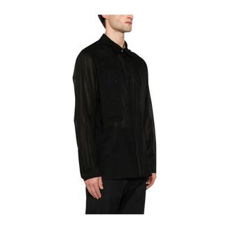 Rick Owens Jumbo Fogpocket Outershirt Schwarz - - Shirts - Herren - Schwarzk - L