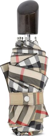 Burberry check print umbrella - Nude
