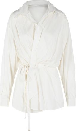 Isabel Marant Robe Isabel Marant Keren en modal m&eacute;lang&eacute; blanc