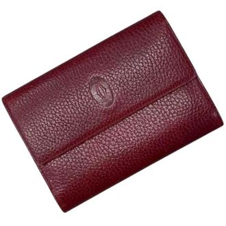Cartier Portefeuille vintage doccasion (tri-pli) - Femme - Pre-owned - Rouge - Taille: ONE Size