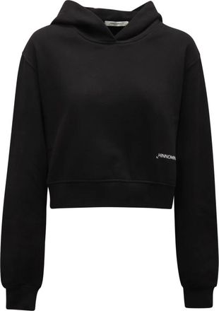 Hinnominate Hinnominate, Femme, Sweatshirts et sweats &agrave; capuche, Noir, Taille: 38 FR Basic Cropped Sweat &agrave; capuche