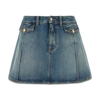 Alexander McQueen Stylischer Denim Mini Rock - - Skirts - Damen - Blau - S