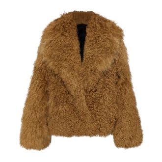 Stand Studio West Shearling Coat - - Jackets - Damen - Braun - XS