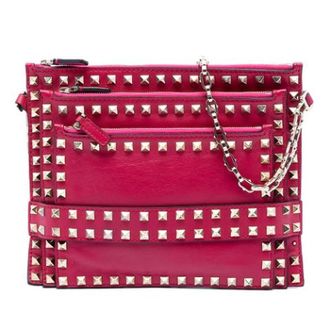 Valentino Pre-owned Studded Crossbody Bag - - Pre-owned - Damen - Rosa - ONE SIZE