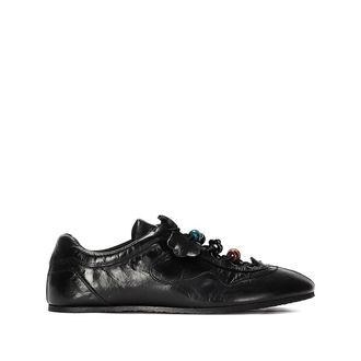 Cecilie Bahnsen Schwarze Leder-Sneaker mit niedrigem Oberteil - - Shoes - Damen - Schwarzk - 36 EU