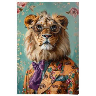Reinders Poster, Dandy Lion Portrait, Wohnzimmer, Bilderdruckpapier, 91,5 x 61cm