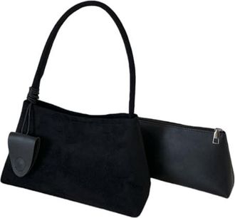 Generic Petit sac &agrave; bandouli&egrave;re en daim, mini pochette, sac besace souple, sac &agrave; main &eacute;l&eacute;gant pour fille, femme, sac fourre-tout sous les bras