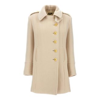 Tom Ford Einreihiger Wollmantel - - Coats - Damen - Wei&szlig; - 2XS
