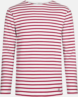 Armor Lux Streifenshirt Wei&szlig; Rot Gestreift Herren Mariniere