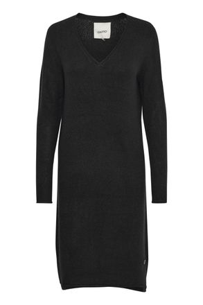 Oxmo OXIda Damen Strickkleid Feinstrickkleid Kleid, Größe:M, Farbe:Black (194007)