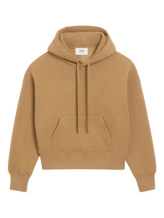 Ami hoodie en coton à logo - Marron