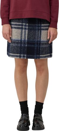s.Oliver Kurzer Wollmix-Rock mit Karo-Muster