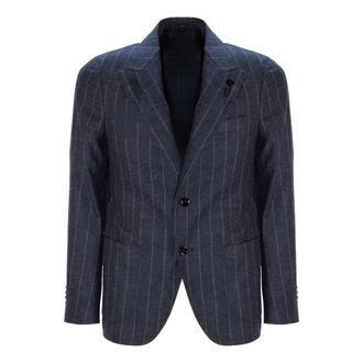 Lardini Nadelstreifen-Blazer - - Jackets - Herren - Blau - 2XL