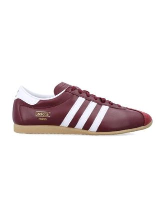 adidas Low-Top Sneaker - Rekord Leather Sneakers With Suede Toe - Gr. 10_5 - in Rot - f&uuml;r Damen