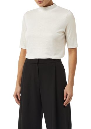 Comma Schimmerndes Shirt mit Stehkragen