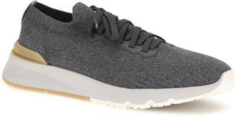 Brunello Cucinelli Cotton Low-Top Sneaker - Gray