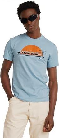 G-Star G-Star Homme T-Shirt Sunrise Slim, Bleu (faze blue D24689-336-6481), S
