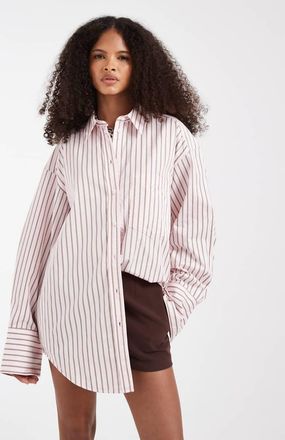 & Other Stories Chemise boutonn&eacute;e &agrave; rayures - Rose