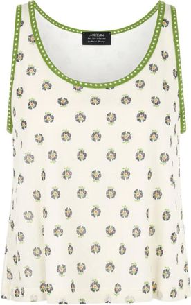 Marc Cain Femme, Tops, Blanc, Taille: 44 FR Marccain Wit Ac 61.26 M31