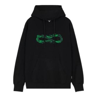 PROPAGANDA Homme, Sweatshirts et sweats &agrave; capuche, Noir, Taille: S Sweat &agrave; capuche Logo Fire en coton