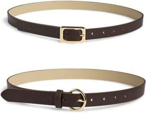 Pieces Pcjilane Lot de 2 ceintures pour jeans, Hot Fudge, numeric_80