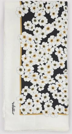 Valentino Garavani T&uuml;cher & Schals - Floral Pattern Silk Scarf With White Border - Gr. unisize - in Wei&szlig; - f&uuml;r Damen