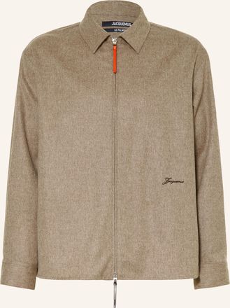 Jacquemus Jacquemus Flanell-Overjacket La Chemise Flash beige