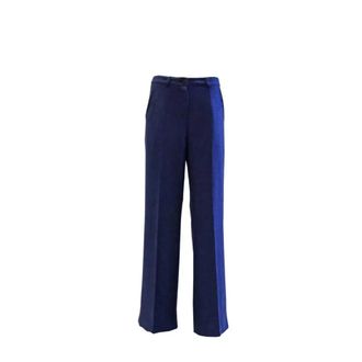 Skills & Genes Damen Plissee Hose - - Trousers - Damen - Blau - L
