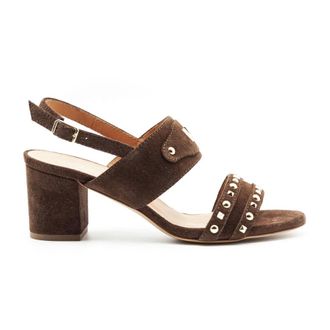 Via Roma 15 Femme, Chaussures, Brun, Taille: 38 EU Sandales en daim clout&eacute;es