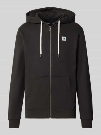 Scotch & Soda Sweatjacke mit Logo-Patch und K&auml;nguru-Tasche