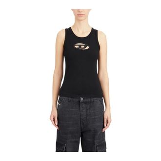 Diesel Femme, Tops, Noir, Taille: 38 FR D&eacute;bardeur c&ocirc;tel&eacute; avec d&eacute;tail d&eacute;coup&eacute;