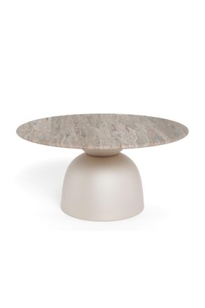 MID.YOU Mid.you Couchtisch Ferrol, Grau, Metall, Stein, S&auml;ule, 42 cm, Wohnzimmer, Wohnzimmertische, Couchtische, Couchtische Marmor