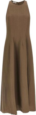 Brunello Cucinelli Knielanges Kleid - Braun